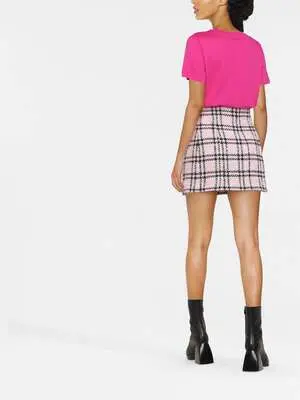 Moschino Flocked-teddy Logo T-shirt - Pink