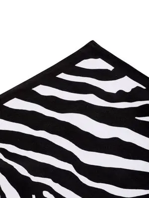 Dolce & Gabbana Zebra-print Placemat And Napkin Set - Black