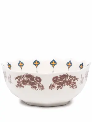 SELETTI Hybrid Contrast-print Bowl - White