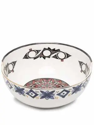 SELETTI Hybrid Contrast-print Bowl - White