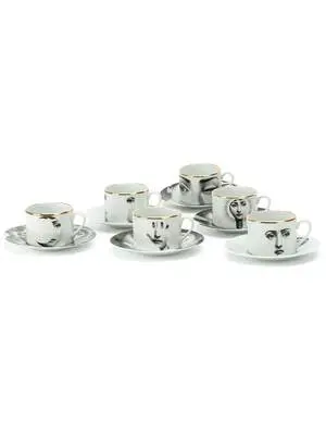 FORNASETTI Ceramic Tea Set - Gold