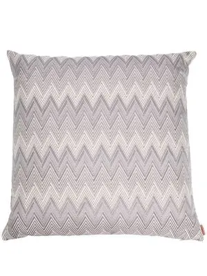 Missoni Zig-zag Print Cushion - Grey