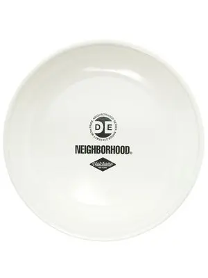 NEIGHBORHOOD Logo-print Plate - White