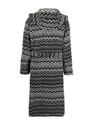 Missoni Zigzag-pattern Bath Robe - Black