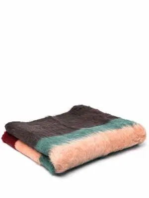 Colville Striped Mohair Rug - Red