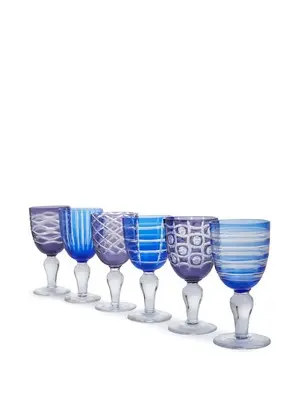 POLSPOTTEN Cobalt Wine Glasses