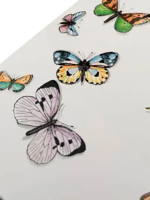 FORNASETTI Butterfly-print Wood Tray