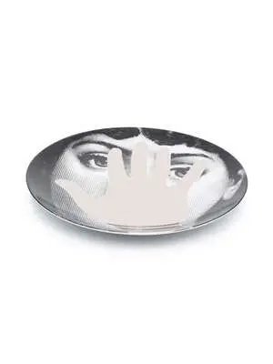 FORNASETTI Graphic-print Porcelain Wall Plate