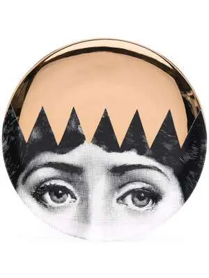 FORNASETTI Face Print Plate - Black