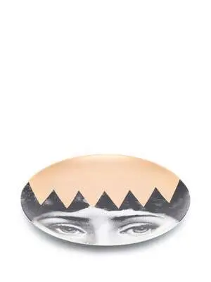FORNASETTI Face Print Plate - Black