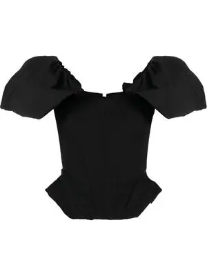 V:PM ATELIER Puff-sleeve Corset Top