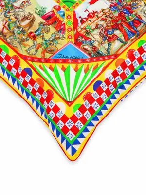 Dolce & Gabbana Large Carretto Silk Cushion