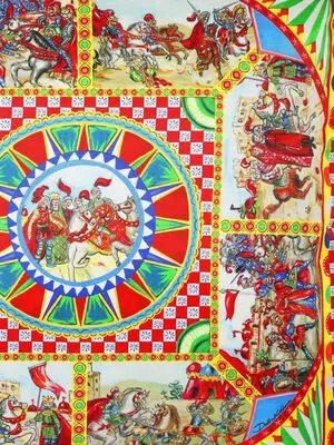 Dolce & Gabbana Large Carretto Silk Cushion