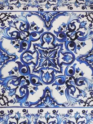Dolce & Gabbana Large Mediterraneo Silk-twill Cushion