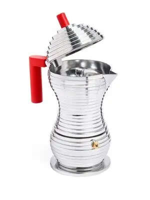 ALESSI Pulcina Geometric Espresso Pot - Silver