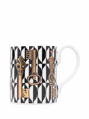 FORNASETTI Chiavi Printed Mug