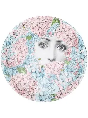 FORNASETTI Ortensia Floral Tray - Blue
