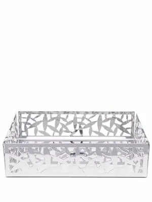 ALESSI Lattice-detail Tray - Silver