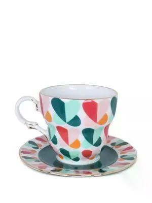 La DoubleJ Big Mama Cup And Saucer - Green