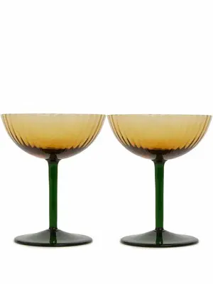 La DoubleJ Champagne Coupe Glasses - Yellow