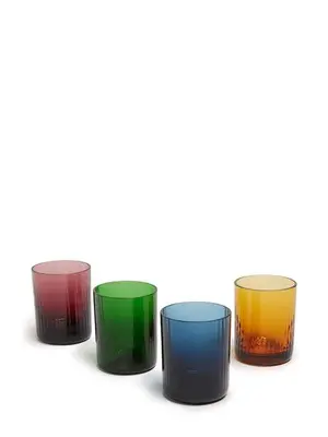 La DoubleJ Set Of 4 Misty Liquor Glasses - Blue