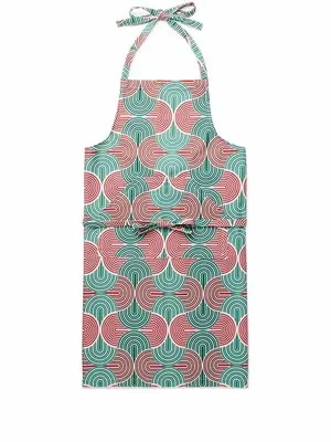La DoubleJ All-over Graphic Print Apron - Green