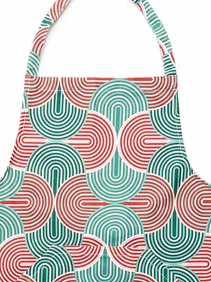 La DoubleJ All-over Graphic Print Apron - Green