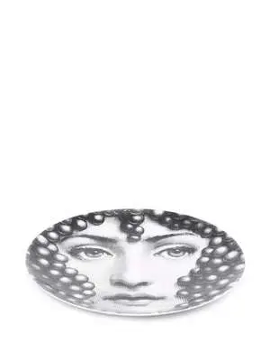 FORNASETTI Graphic Porcelain Plate