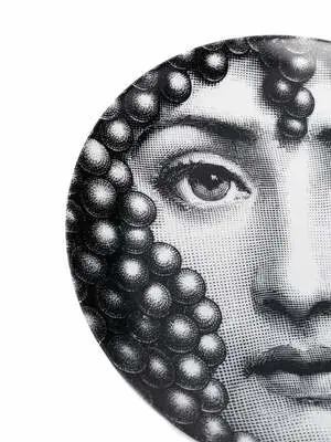 FORNASETTI Graphic Porcelain Plate