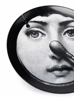 FORNASETTI Graphic Porcelain Plate