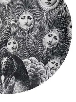 FORNASETTI Peacock Print Plate