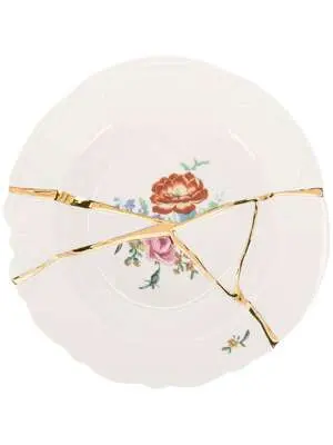 SELETTI Floral Print Bowl - White