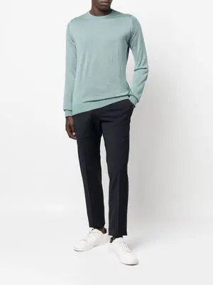 PT TORINO Pressed-crease Tailored Trousers - Blue