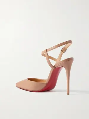 CHRISTIAN LOUBOUTIN Jenlove 100 Leather Slingback Pumps - Pink