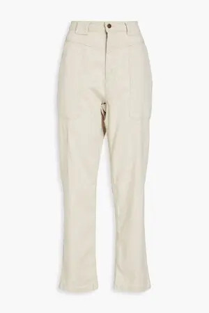 Ba&sh Curious Cottonblend Twill Straightleg Pants - Ecru