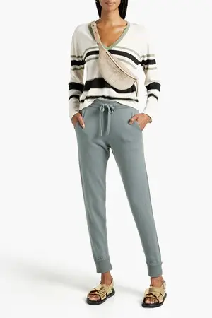 Monrow Striped Stretch-knit Sweater