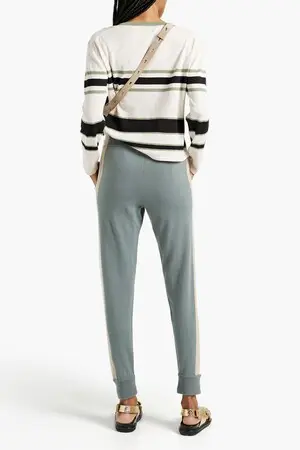 Monrow Striped Stretch-knit Sweater