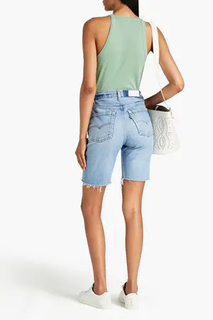 Ba&sh Ribbed Jersey Halterneck Tank - Light Green