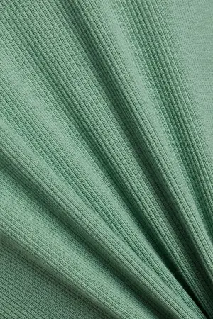 Ba&sh Ribbed Jersey Halterneck Tank - Light Green