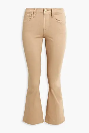 FRAME Le Crop Mini Boot Mid-rise Jeans - Beige