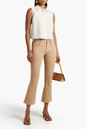FRAME Le Crop Mini Boot Mid-rise Jeans - Beige