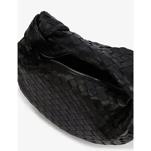 Bottega Veneta Jodie Small Leather Hobo Bag - Black-gold