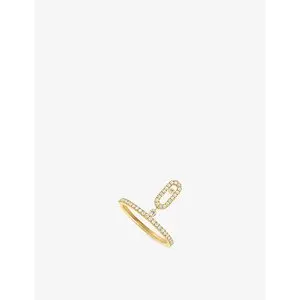 Messika Move Uno Pavé 18ct Gold And Diamond Ring - Yellow