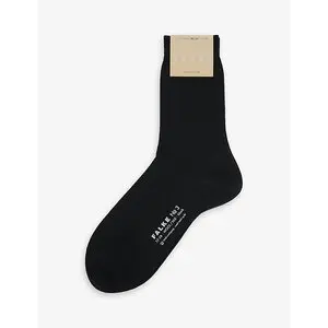Falke No. 3 Wool-silk Blend Socks - 3009 Black