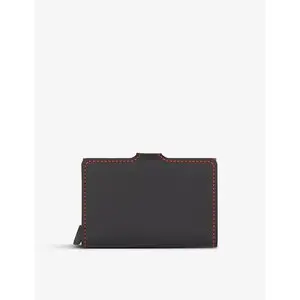 SECRID Miniwallet Leather And Aluminium Wallet - Black & Red