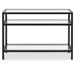 HUDSON&CANAL Hudson & Canal Sivil 42' Console Table With Low R Glassshelves - One-color