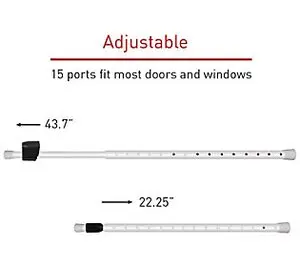 SECURITYMAN 48' Adjustable Door Knob & Sliding Door Securit Y Bar Siren