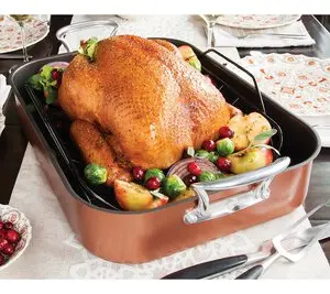 NORDICWARE Copper Metallic Turkey Roaster With Rack