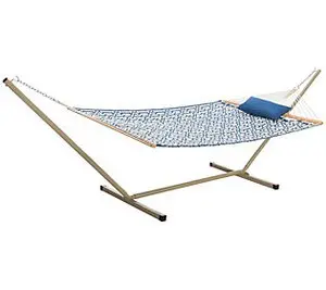 CASTAWAY LIVING 52' Navy Quilted Hammock Combo With Pillow And Tand - One-color