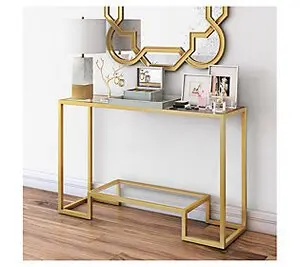 HUDSON&CANAL Hudson & Canal Athena 47.75' Console Table With Bottom Shelf